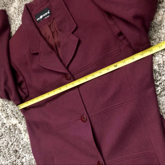 Sag Harbor | Jackets & Coats | Sag Harbor Vintage Pea Coat Burgundy ...